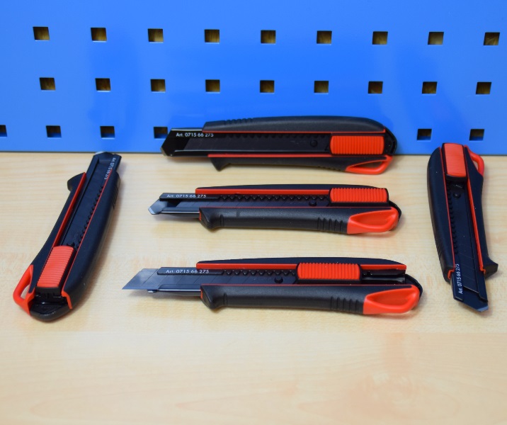 5x Würth 2K Cuttermesser 18mm + 15 Klingen extrem Scharf 071566275 ...